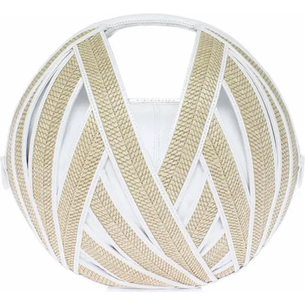 Perrin Le Panier Raphia Handbag - Raphia | White